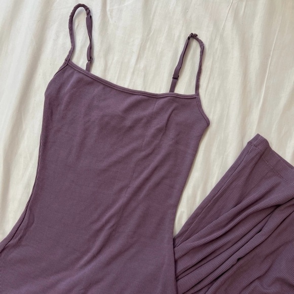 SKIMS | Dresses | Skims Soft Lounge Ribbed Slip Bodycon Maxi Long Dress ...